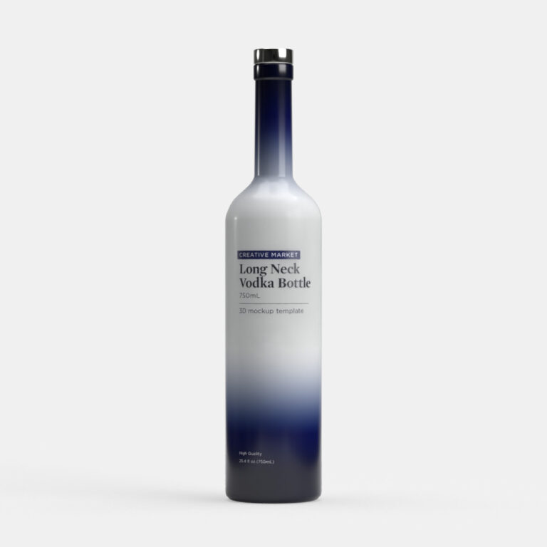 750mL Glass Vodka Bottles - Set of 4 - Creative Design Market